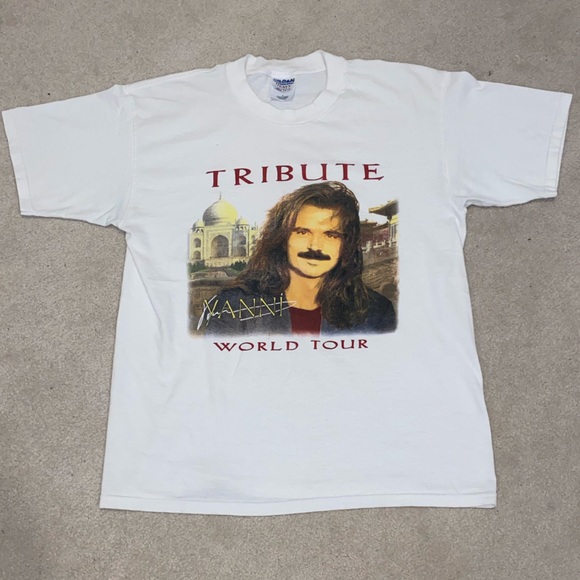 Gildan | Shirts | Vintage 998 Yanni Tribute World Tour T Shirt Mens ...
